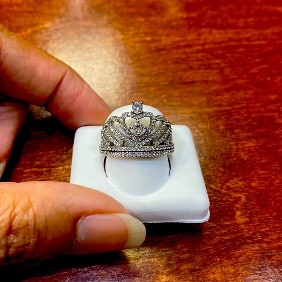 starling silver | Jewelry | 925 Starling Silver Crown Shaped Ring For ...